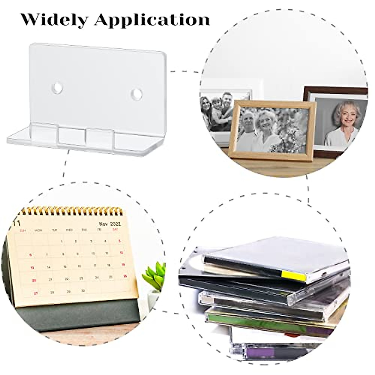 10 Packs Clear Floating Shelves Comic Book Display Case Comic Storage Shelf Wall Mount Heavy Duty Comics Books Case Frame Holder for Kids Room Living Room Office Bedroom Bathroom Kitchen