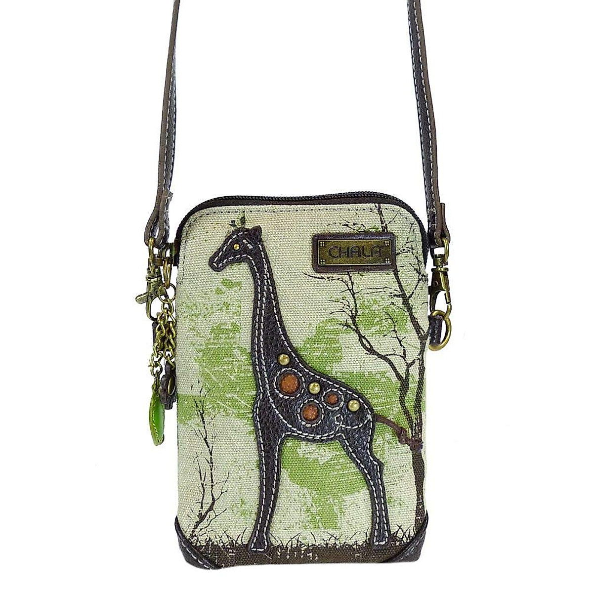 Chala Safari Giraffe Cellphone Crossbody Handbag - Convertable Strap