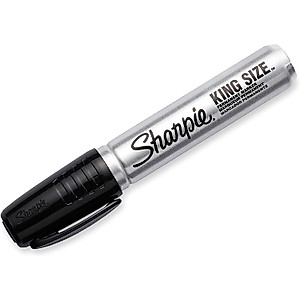 SHARPIE 15661PP King Size Permanent Markers Black 4/Pack
