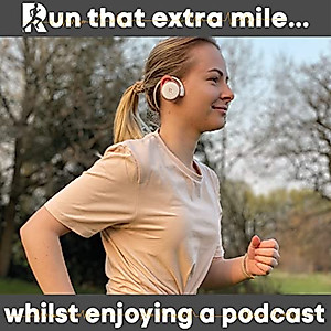 2 x Running Headphones Designed by Runners - Black and White Set of Runar RNR1 Wireless Bluetooth V5.0 Neckband Earphones