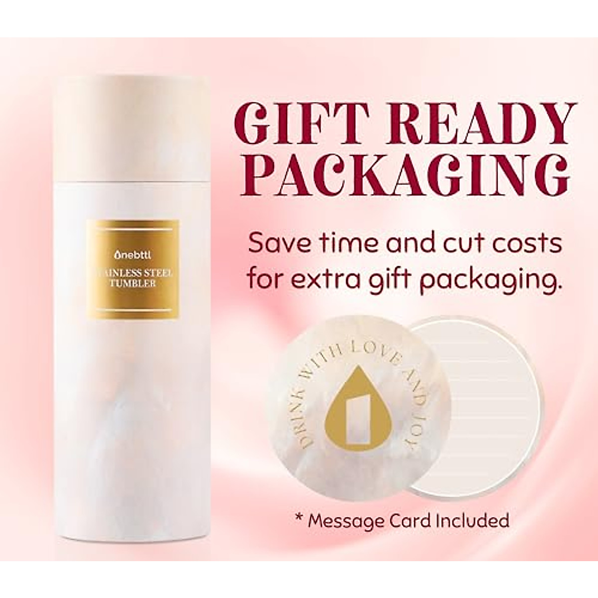 Onebttl Monogrammed Gifts for Women, Personalized Travel Mugs, Unique Coffee Tumbler with Initials for Her on Birthdays Christmas, Rose Gold, D