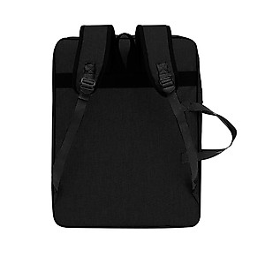 PENINSULA LOVE 8K Art Portfolio Carry Bag Waterproof Artist Portfolio Case Portable Artist Tote Bag Adjustable Art Supplies Storage Bag Canvas Carrying Case with Tote for Men Women (black)