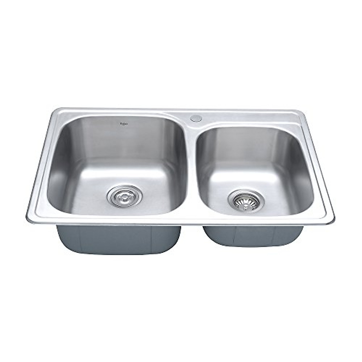Kraus KTM32 Premier Kitchen Sink Double Bowl, 33.13, Satin