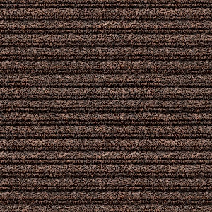 House, Home and More Indoor Outdoor Double-Ribbed Carpet Runner with Skid-Resistant Rubber Backing - Bittersweet Brown - 3 Feet x 10 Feet