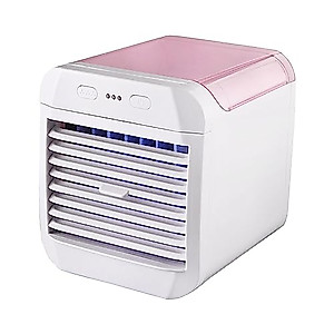 Air Cool Fan, Portable Air Cool Fan, Evaporative Air Cool USB Charging Air Conditioner Fan, Humidifier Cooling Fan, for Dorm Camping, pink