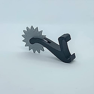 ShoeTails Mini Spur Clips Black with Silver Compatible with Crocs (1 Pair)