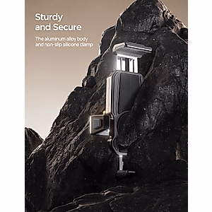 JOYROOM Aluminum Alloy Motorcycle Phone Mount with Vibration Dampener, Motorcycle Phone Holder for Motorcycle Harley Bike Bicycle Scooter ATV/UTV, Compatible with iPhone, Samsung, All Cell Phones