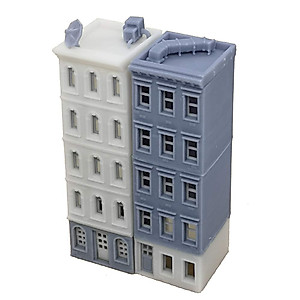 Outland Models Railroad Scenery Downtown Apartment Set White Grey N Scale 1:160