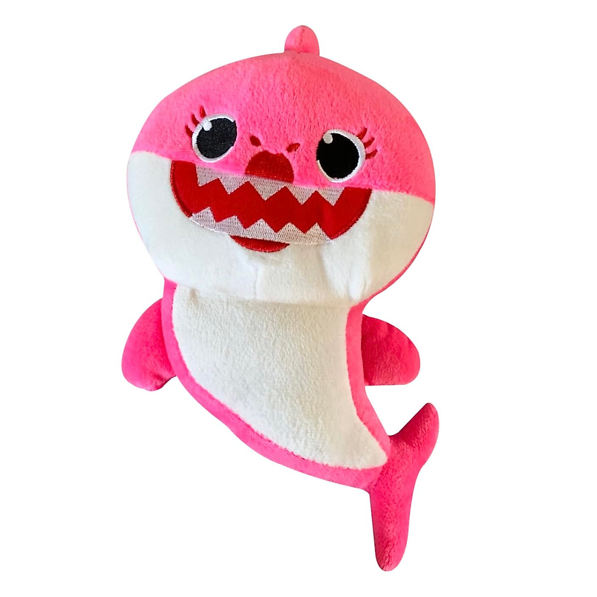 Children's Soft Plush Toy Shark with Music Singing & Lights, The Best Gift for Boys and Girls (Pink), 12 inches
