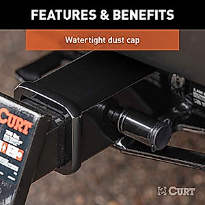 CURT 23518 Black Trailer Hitch Lock, 5/8-Inch Pin Diameter, Fits 2-Inch Receiver