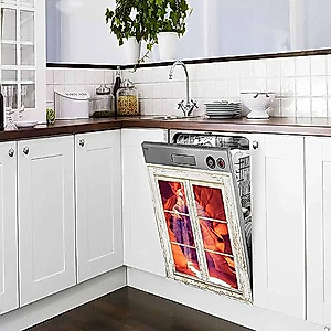 Dishwasher Magnet Cover Upper Antelope Magnetic Refrigerator Stickers Decorative Appliance Cover Fridge Panels Metal Door Garage 23x26in