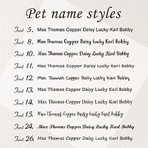 Anavia Bone Shape Slide On Silent Pet ID Tags, S/M/L/XL Gold Black Personalized Engraved Cat Dog Name Tags, Glossy Finish Stainless Steel Chew-Proof Quiet Dog Collar Tag