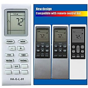 HA-G-L-01 Replacement for LG Portable Air Conditioner Remote Control COV30332904 COV30332907 COV30332902 for Model LP1213GXR LP1214GXR LP1215GXR LP1218GXR LP1414GXR LP1415GXR LP2525GXR LP1111WXR