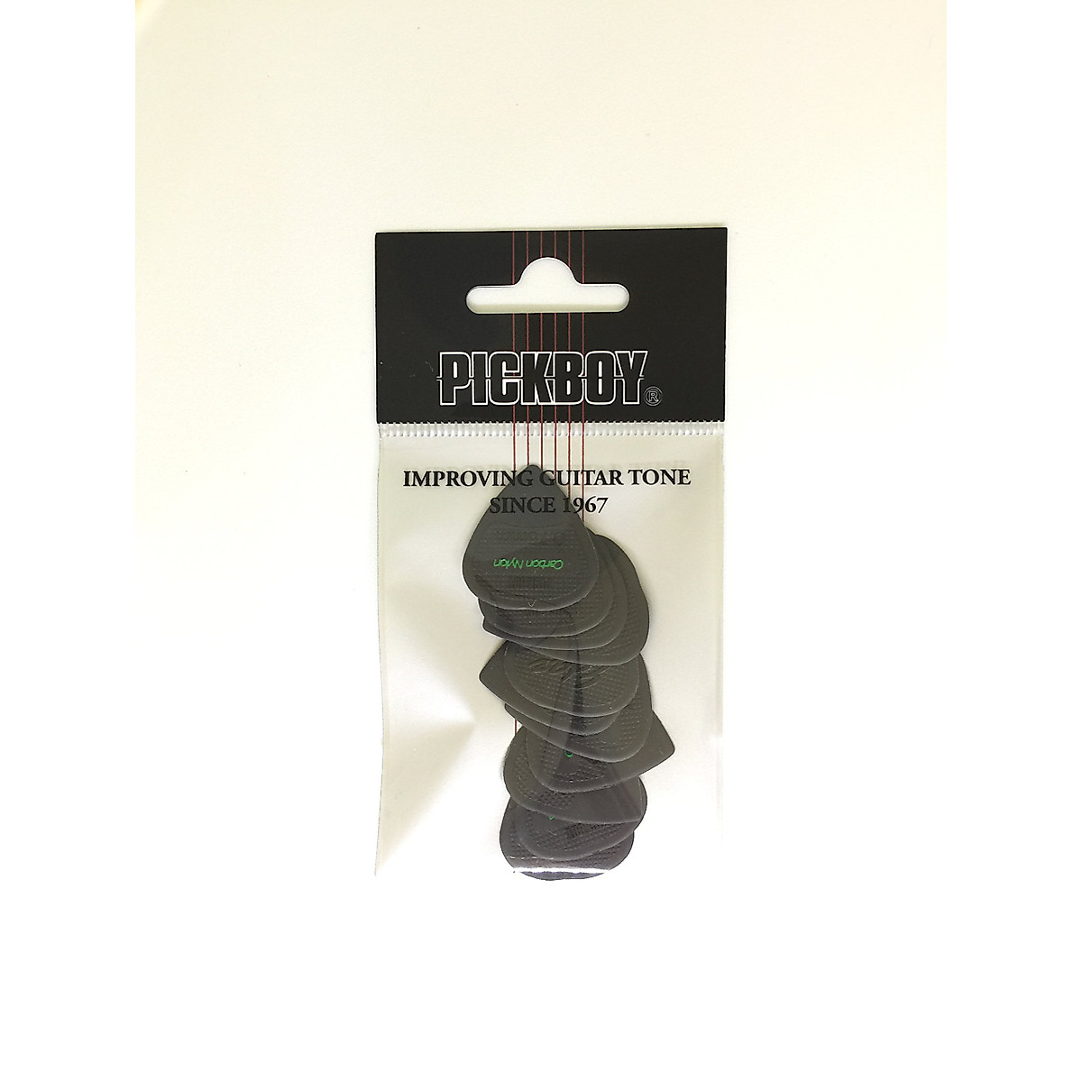 Pickboy Edge, Sharp Tip, Carbon/Nylon, 0.75mm, 10 picks