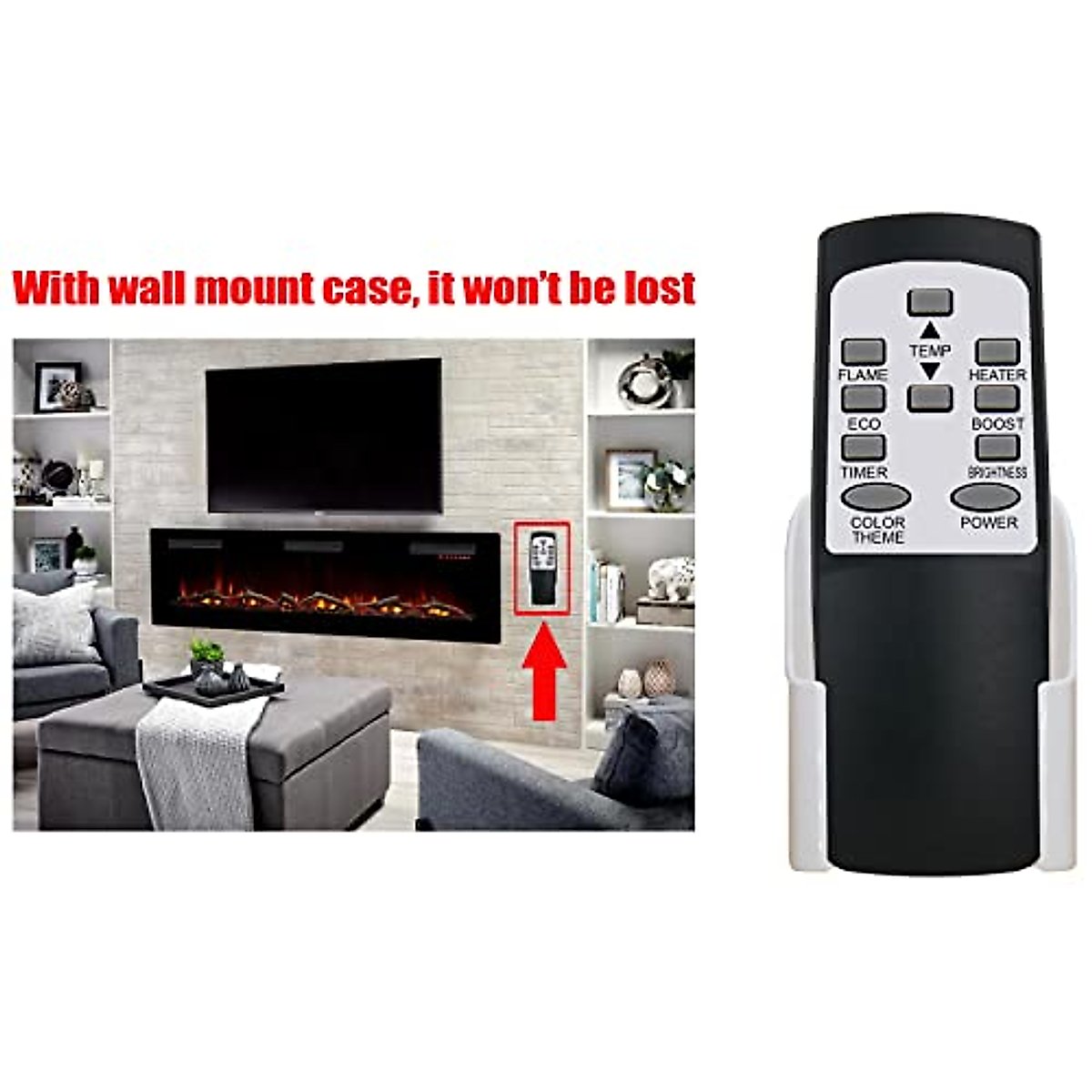 Replacement Remote Control for Dimplex Ignite XLF50-EU XLF74-EU XLF100-EU XLF60 XLF50 XLF74 3D Multi-Fire Ember Electric Firebox Fireplace