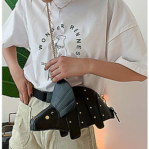 QZUnique Dinosaur Shoulder Bag for Women 3D Animal Novelty Purse Zipper Crossbody Handbag Clutch Messenger Bag for Girl