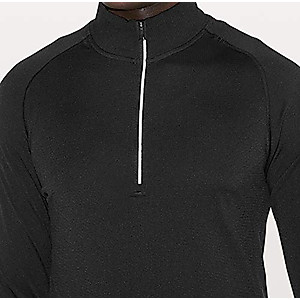 Lululemon Mens Metal Vent Tech 1/2 Zip Long Sleeve Shirt (Black, M)