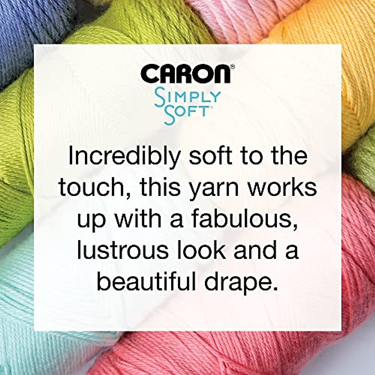 Caron Simply Soft Lavender Blue Yarn - 3 Pack of 170g/6oz - Acrylic - 4 Medium (Worsted) - 315 Yards - Knitting/Crochet
