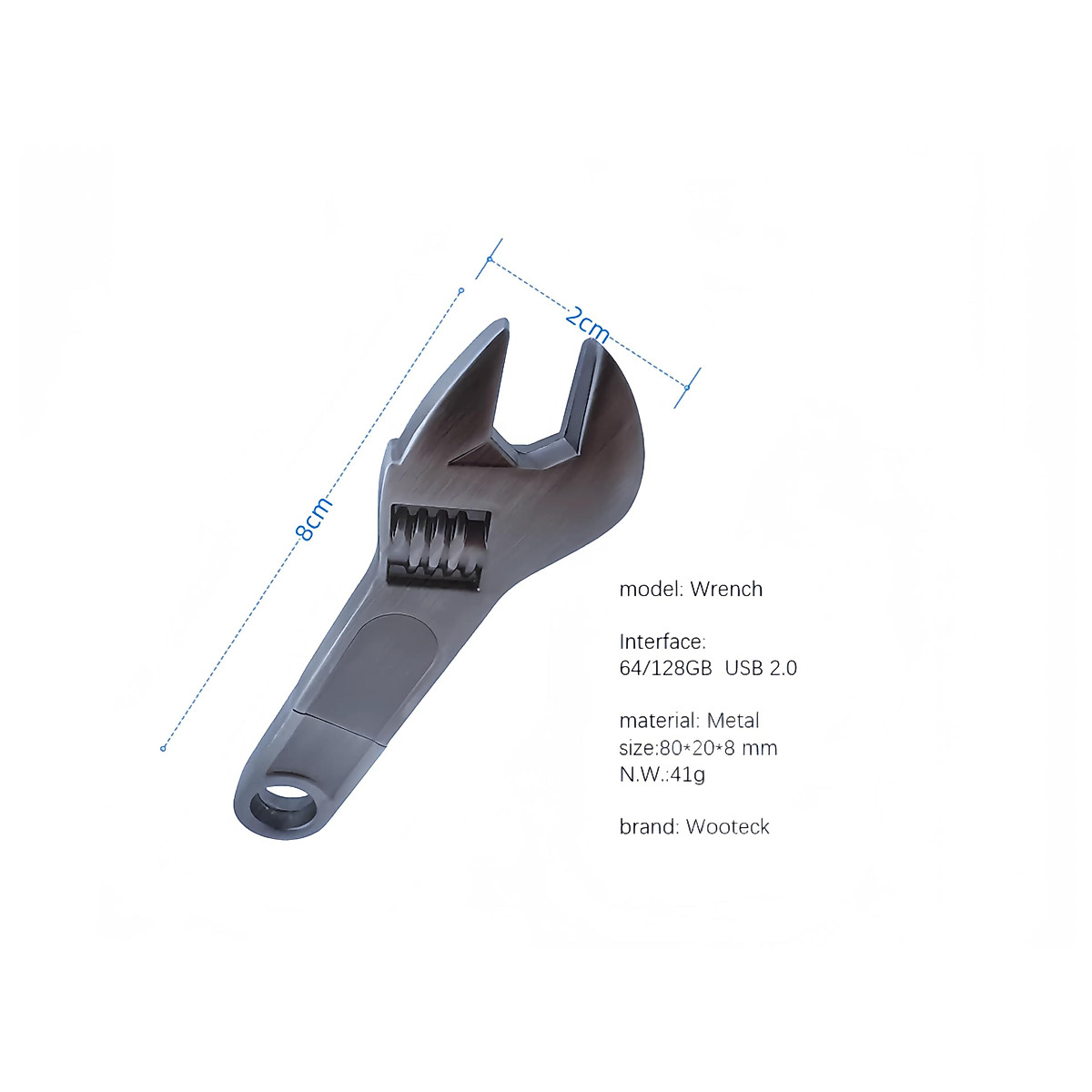 WooTeck 64GB Metal Wrench USB Flash Drive Livid