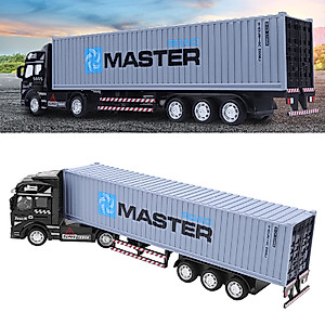 Container Truck Model, 1: 48 Alloy Toy Highly Simulation Children Car Toys Vehicle(Grey)