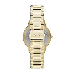 AX ARMANI EXCHANGE Men's Gold-Tone Stainless Steel Watch & Bracelet Gift Set (Model: AX7119)