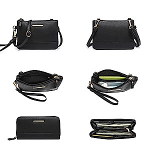 Vansarto Tote Bags for Women Vegan Leather Purses and Handbags Ladies Top Handle Satchel Shoulder Bags Hobo Bags, Black