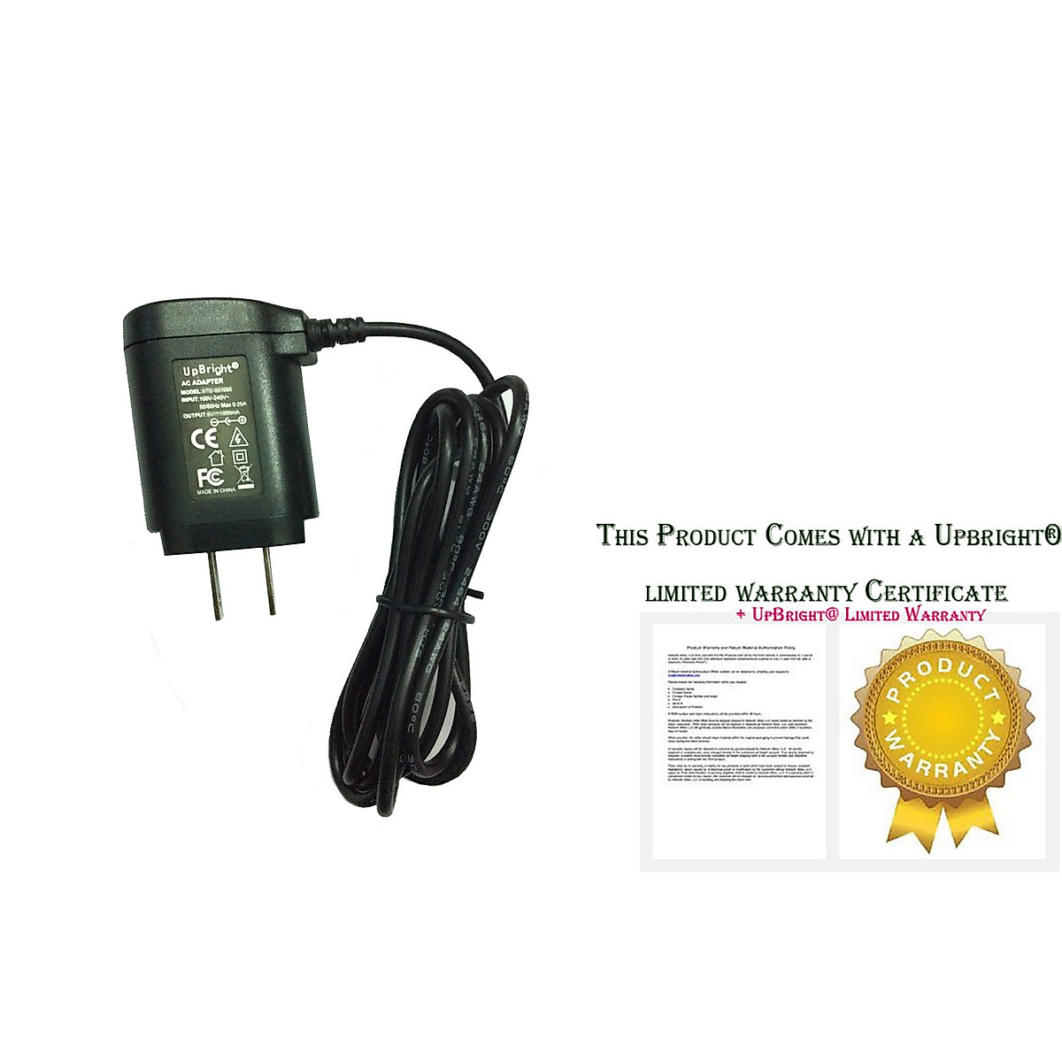 UpBright 6.5V AC/DC Adapter Compatible with Panasonic Telephone PQLV205 PQLV207 PQLV209 PQLV219 KX-TGA660 KX-TG6591T KX-TG6544 KX-TG6422 KX-TG6534 Cordless Phone Power Supply Cord Charger 4.8 x 1.7 mm