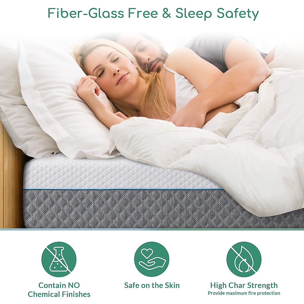 Memory Foam Mattress 12 Inch King Size, Medium Firm Cool Gel Foam Mattress with Breathable Soft Fabric Cover, CertiPUR-US Certified, Supportive & Pressure Relief Mattress Bed in A Box