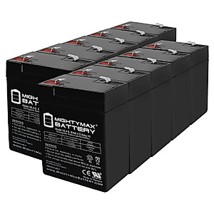 Mighty Max Battery ML4-6 - 6V 4.5AH General 00648 Sealed Non-Spillable Emergency Light Battery WKA6-5F - 10 Pack