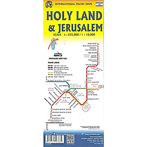 Jerusalem & Holy Land Travel Reference Map 4th Ed. 2019 (Waterproof)