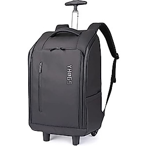 YH&GS Rolling Backpack, Waterproof Backpack with Wheels for Business College Student