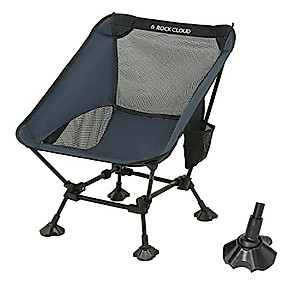 ROCK CLOUD Portable Camping Chair Ultralight Folding Chairs Outdoor for Camp Hiking Backpacking Lawn Beach Sports Blue