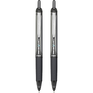 PILOT Precise V7 RT Refillable & Retractable Liquid Ink Rolling Ball Pens, Fine Point (0.7mm) Black Ink, 2-Pack (26056)