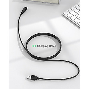 USB Charger Cable Fit for Hatteker-Cordless-Hair-Trimmer Pro Hair Clippers Beard Trimmer RFC-588 RFC-598 RFC-692 Shaver Razor Replacement Charging Power Cord