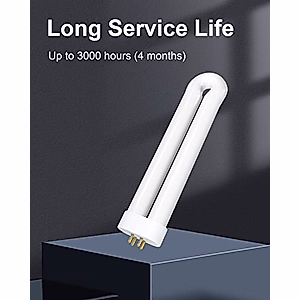 Bug Zapper Replacement Light Bulb for 15W Insect Attracting Lamp with 4-Pin Base, Ful 15W-BL U Shaped Twin Tube Bulb for Outdoor Mosquito Zapper, 4 Pack