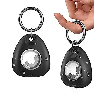 Waterproof Apple AirTag Keychain Case with Key Ring | IPX8,Ultra-Durable,Fully Enclosed | Air Tag Holder case for Luggage,Keys,Dog Collar(2 Pack)