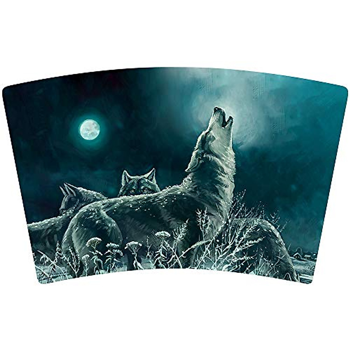 Mugzie MAX 20 Ounce Stainless Steel Travel Mug with Wetsuit Cover - Wolf Painting