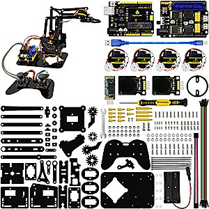 KEYESTUDIO Robot Arm Starter Kit for Arduino Coding Robotics Kit for Adults Teens 15+ Electronic Programming Project STEM Education