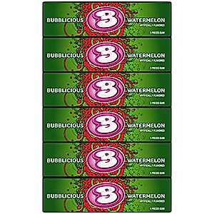 Bubblicious Watermelon Gum, 18 Packs of 5 Pieces (90 Total Pieces)
