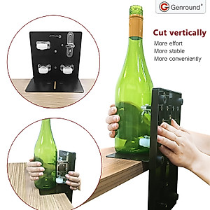 Bottle Cutter, Genround Upgrade 2.1 Glass Bottle Cutter Machine for Round, Square and Oval Bottle Cutting | Cut Bottle from Neck to Bottom | Glass Cutter Bottle Cutting Tool for DIY Projects