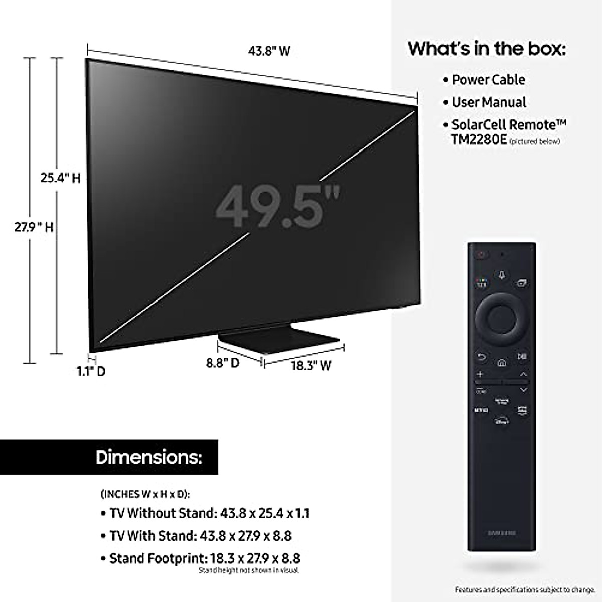SAMSUNG 65-Inch Class Neo QLED 4K QN90B Series Mini LED Quantum HDR 32x Smart TV with Alexa Built-in (QN65QN90BAFXZA, 2022 Model) (Renewed)