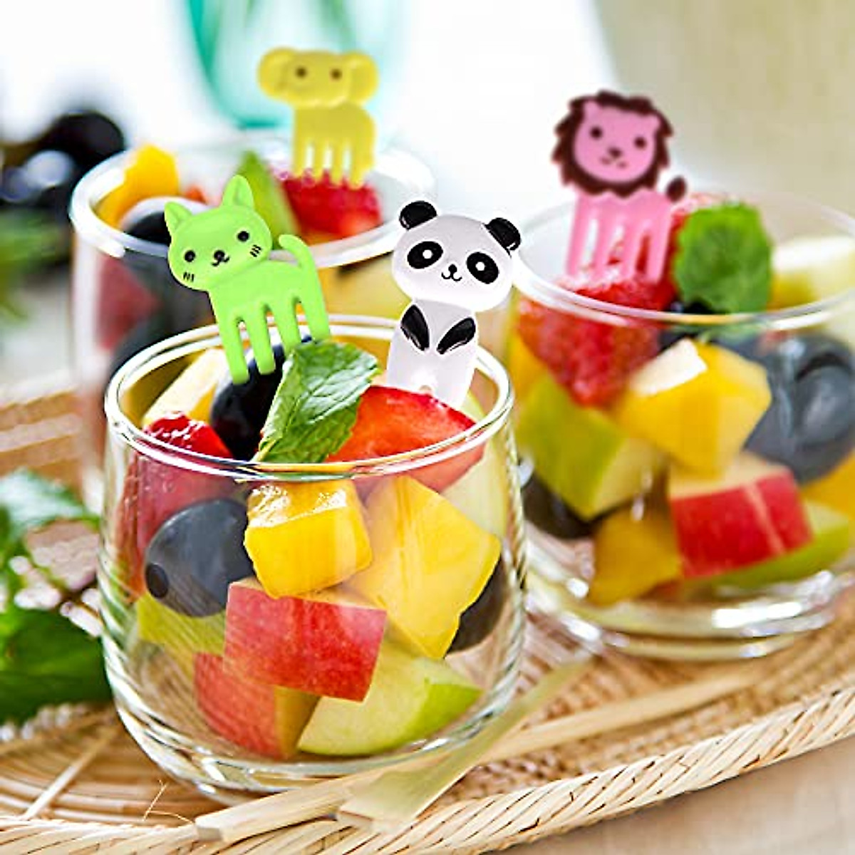 GET FRESH Food Picks for Kids, 30 Pieces Animal Bento Deco Set, Mini Bento Decorations Set for Baby Showers and Kids Parties, Mini Cartoon Toothpick, Bento Lunch Deco