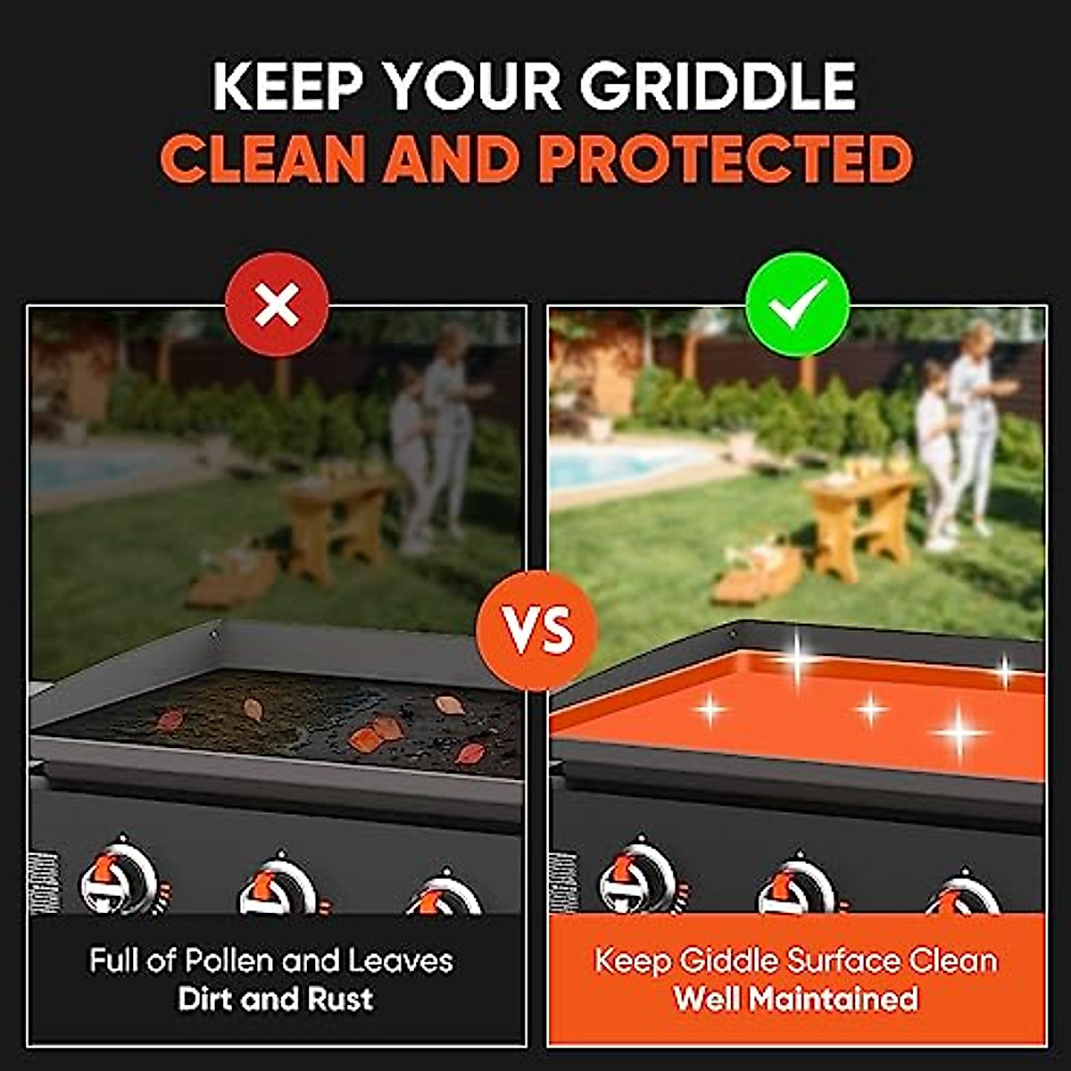 Silicone Griddle Mat for Blackstone 36 Inch Griddle,Maywe Tanso Heavy Duty Food Grade Silicone Protective Mat Cover for Blackstone 36",All Season Cooking Protective Cover|High-Wall Design