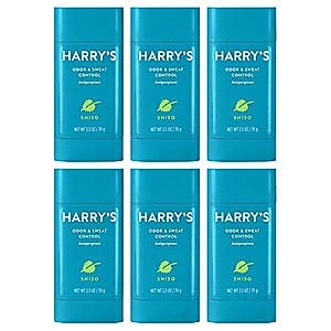 Harry's Deodorant & Antiperspirant - Odor & Sweat Control Antiperspirant for Men - Shiso (6 Count)