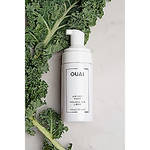 OUAI Air Dry Foam. Wash and Wear Mousse for Perfect Air-Dried Waves. Packed with Kale and Carrot Extract to Condition, Protect and Detangle Hair. Free from Parabens, Sulfates and Phthalates. (4 oz)