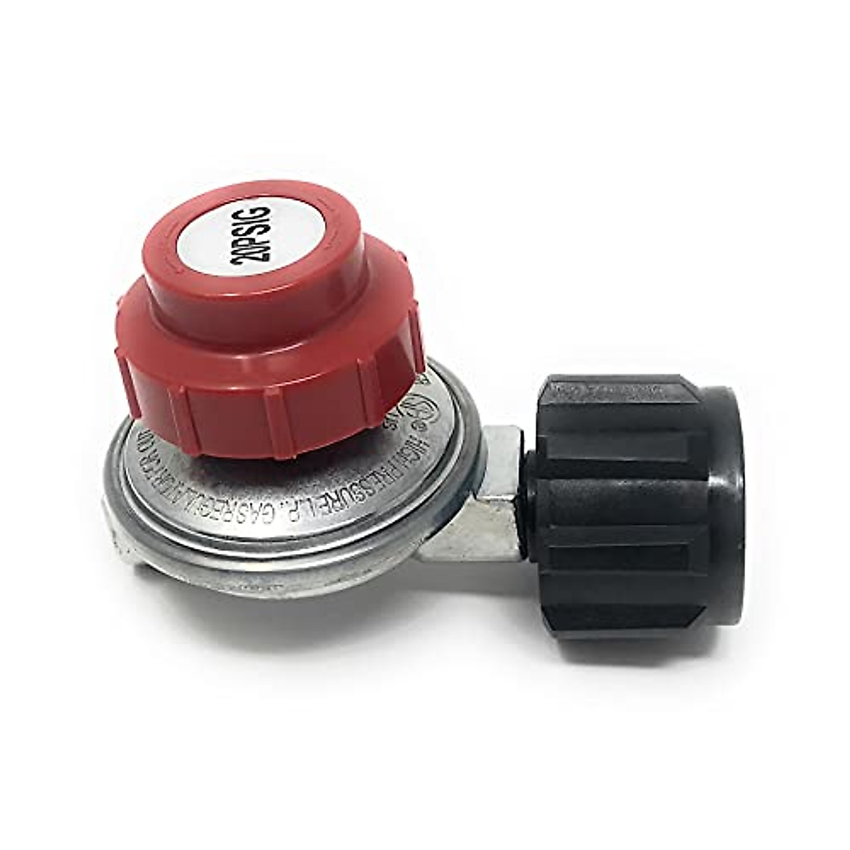 MI MADOL IMPORTS, LLC MADOL High Pressure Adjustable Gas Regulator LPG [948-784] QCC1 Acme Nut Gas Fitting Adapter 20PSIG 1/4 NPT Inlet x 1/4 NPT Outlet