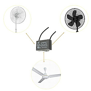 CBB61 5UF 250VAC Ceiling Fan Capacitor for New Tech 50/60HZ 2 Wire (2 pack ）