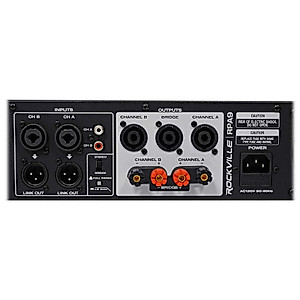 (2) Rockville RSG15.4 15" PA Speakers + Rockville RPA9 Amp + Stands+Cables+Case