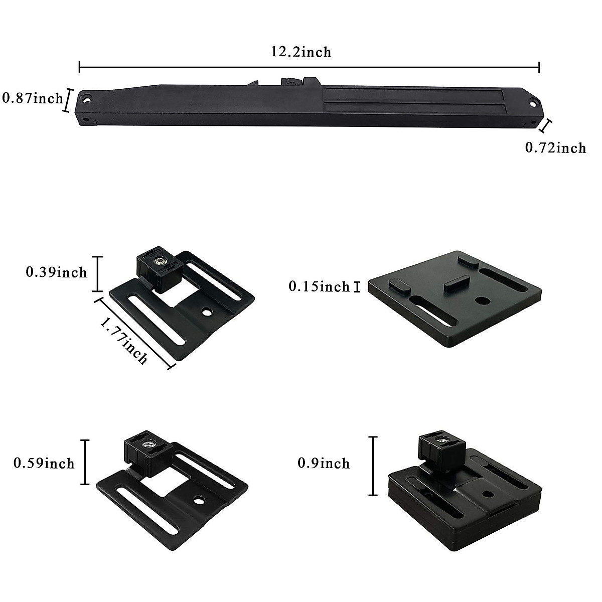 2PCS Barn Door Soft Close Mechanism Spring Buffer Damper Upgraded Hole-Free Version Sliding Barn Door Hardware for Door Weight 70-160 Pounds Adjustable Door Stoppers, Actuator Spacers Included