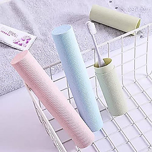 ZNREUHA Travel Toothbrush Case, Portable Toothbrush Holder for Slim Toothbrush, 3 Pack Travel Case Holder for Holiday Business Camping